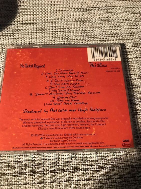 Phil Collins - No Jacket Required | Kaufen auf Ricardo