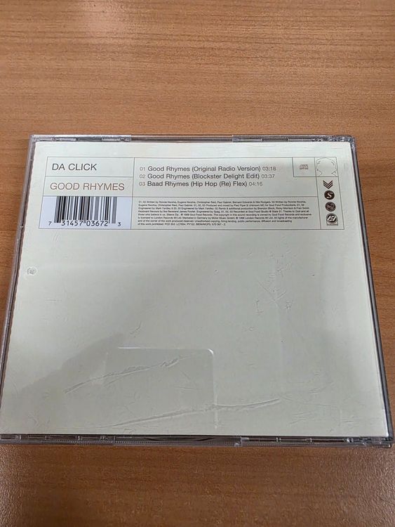 CD Single - Da Click – Good Rhymes, UK Garage (Gebraucht) in Biberist ...