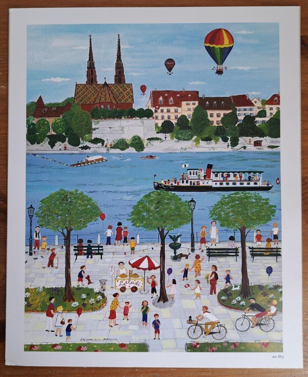 Basel am Rhy, Heidi Schmelzer-Metzger, Kunstdruck | Kaufen auf Ricardo
