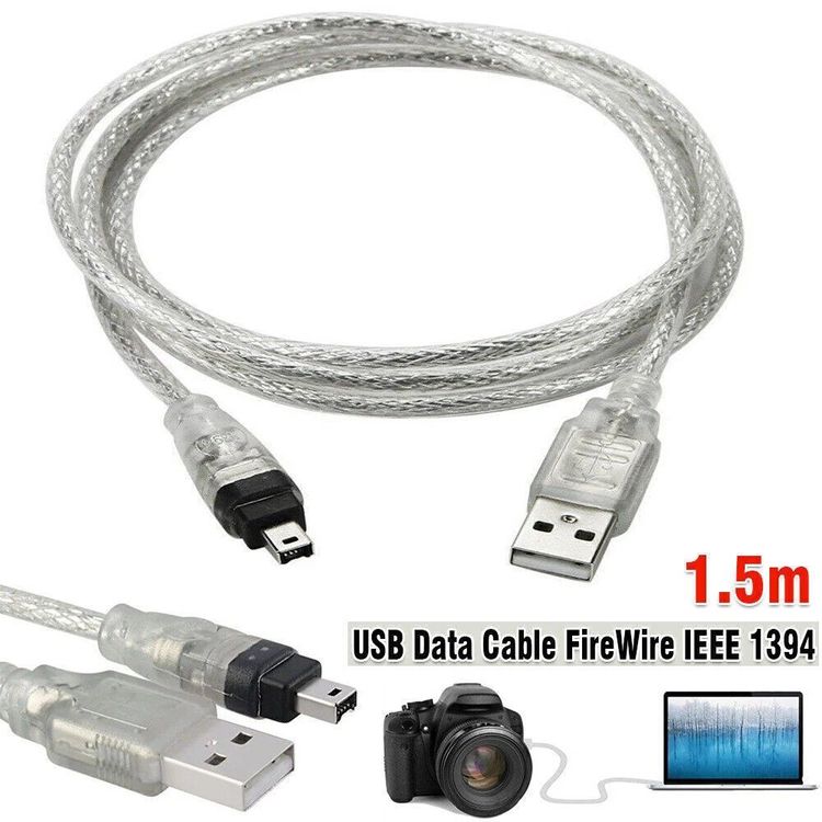 Camcorder PC Mini DV USB Datenkabel FireWire 1394 4Pin HDV (Neu (gemäss ...