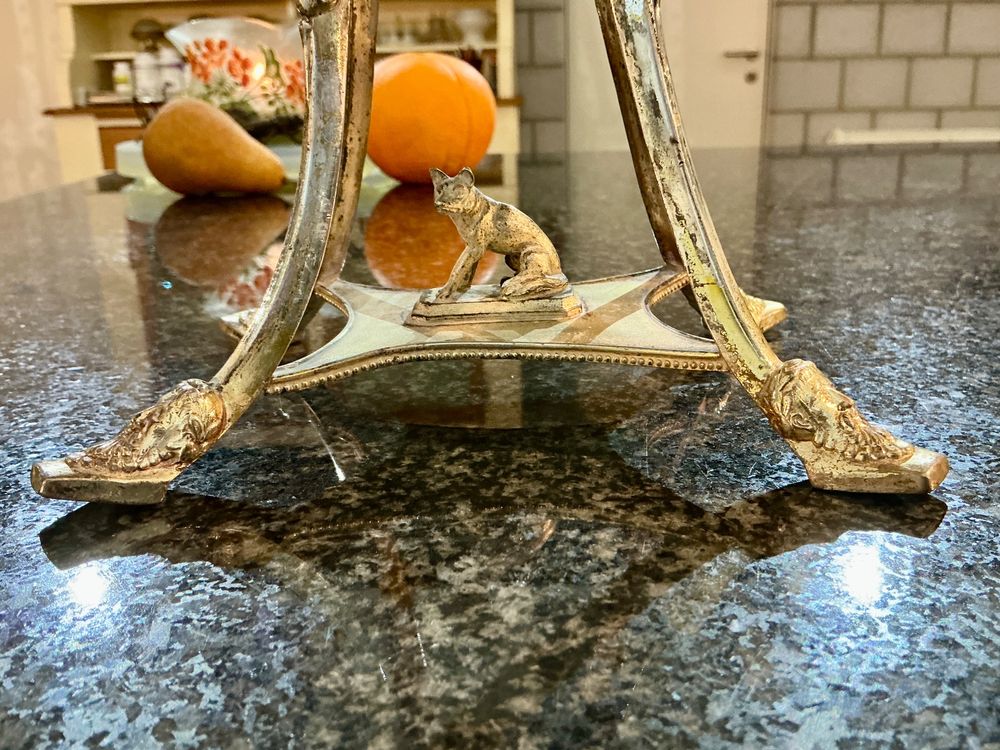 ANTIKE FUSSSCHALE VERSILBERT FUNDZUSTAND ZUM ZWEG MACHEN (Gebraucht) in ...