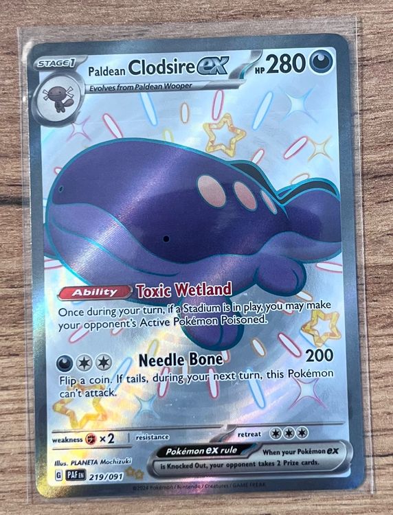 Clodsire ex FULL ART Pokemon Paldean Fates PAF 219/091 (Gebraucht) in ...