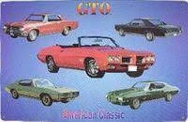 Blechschild-PONTIAC GTO AMERICAN CLASSIC - 30 X 40 CM (Neu und ...