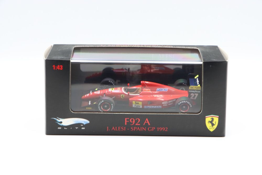 Ferrari F92 A Spain GP 1992 J.Alesi 1:43 Hot Wheels Elite (Neu und originalverpackt) in Bühl b ...