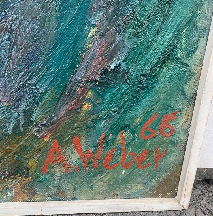 Adolf Weber (1925-1996) grosses Gemälde Hallwylersee (Gebraucht) in Root für CHF 1580 – mit ...