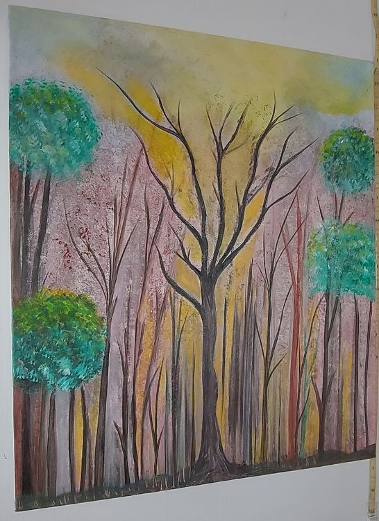 Bild " Stille des Waldes "von mir selbstgemalt 46×55 (Neu (gemäss Beschreibung)) in Riehen für ...