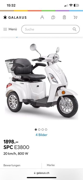 Elektro Scooter E-Seniorenfahrzeug/-mobil SPC E3800 Luxxon (Neu (gemäss ...
