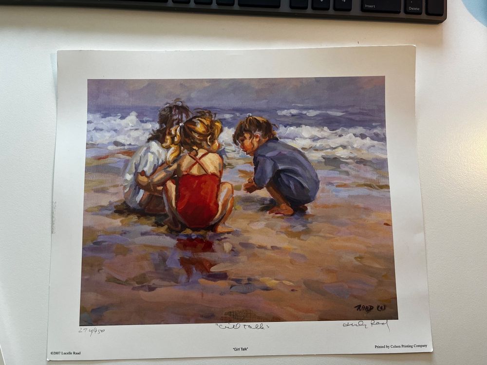 "Kunstdrucke von Lucelle Raad - Kinder am Strand, limitiert (Gebraucht) in Speicher für CHF 80 ...