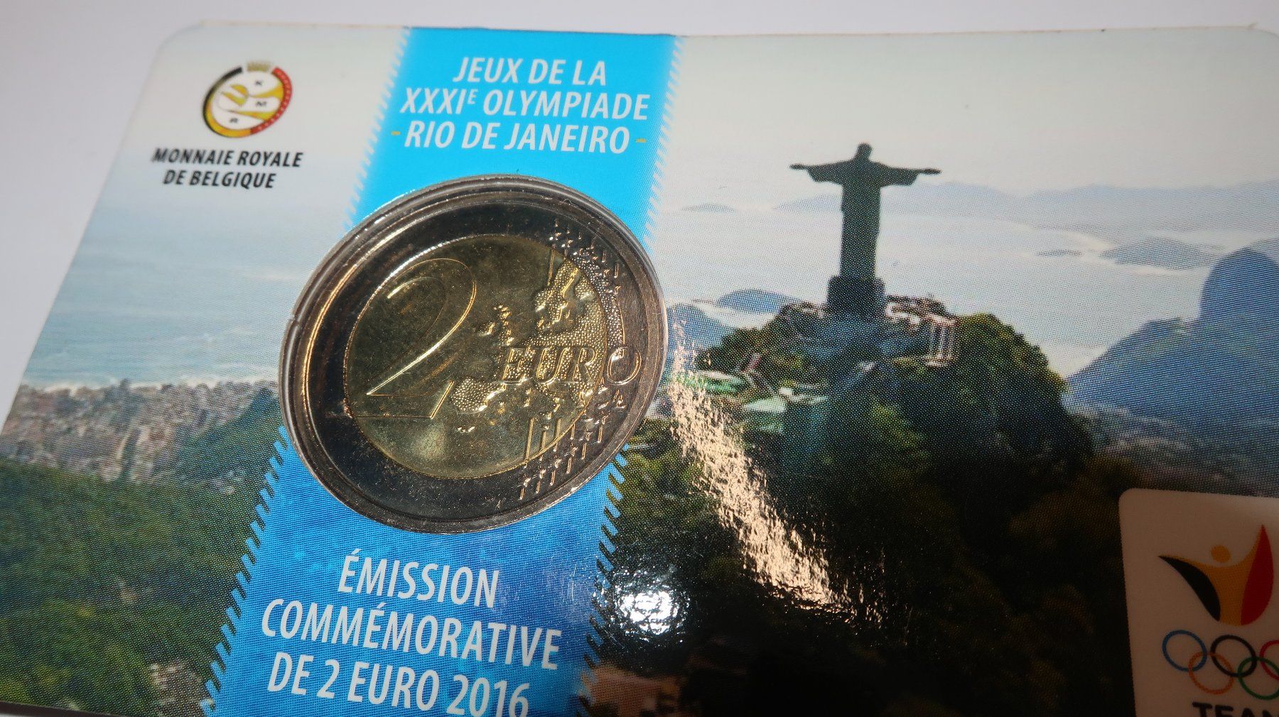 2 Euros 2016 pièce commémorative Belgique Together To Rio (D'occasion ...