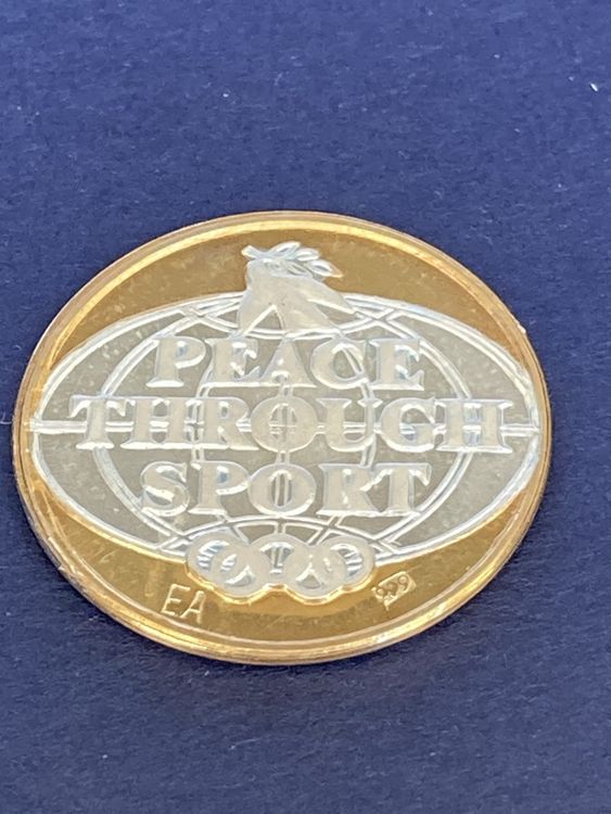 Silber 999 - vergoldete Medaille - Philip Noel-Baker 1982 (Neu (gemäss Beschreibung)) in Genève ...