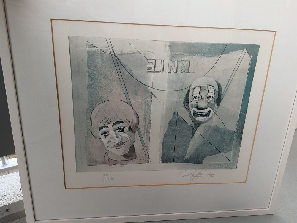 Rolf Knie - signiert nummeriert - zwei Clowns Lithografie (Gebraucht) in Altstätten SG für CHF ...