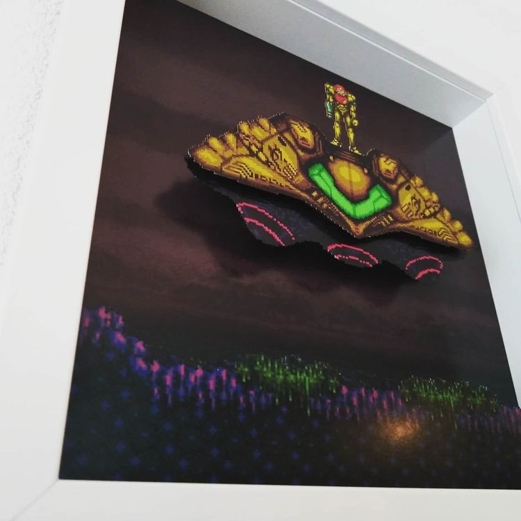 Super Metroid Gunship Shadow Box Diorama (SNES) (Neu (gemäss ...