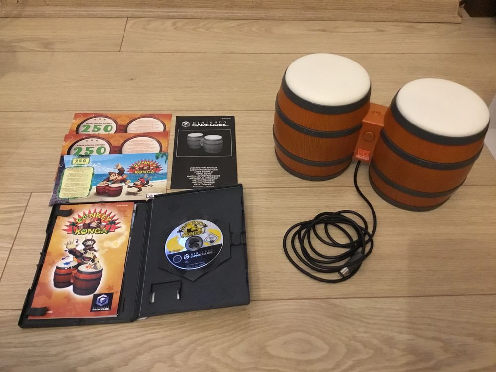 Donkey Konga Bongo Bongos Gamecube mit Spiel + PET + OVP (Neu (gemäss ...
