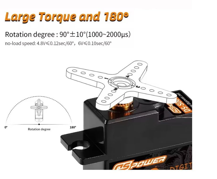 DSPOWER 17g Digital Servo Kunststoffgetriebe mit JR Stecker (Neu und ...