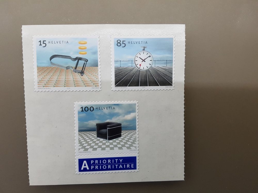 postfrisch 3 Briefmarken Design Schweiz 2004 | Kaufen auf Ricardo