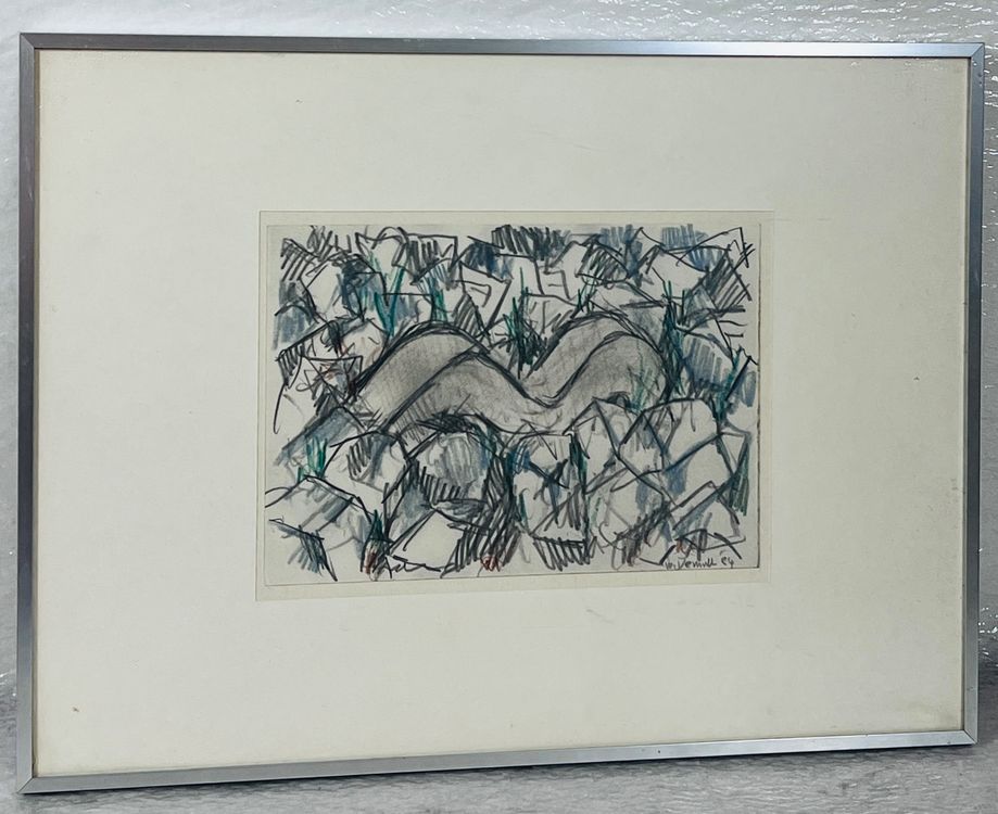 Abstrakte Zeichnung Unleserlich Signiert | Kaufen auf Ricardo