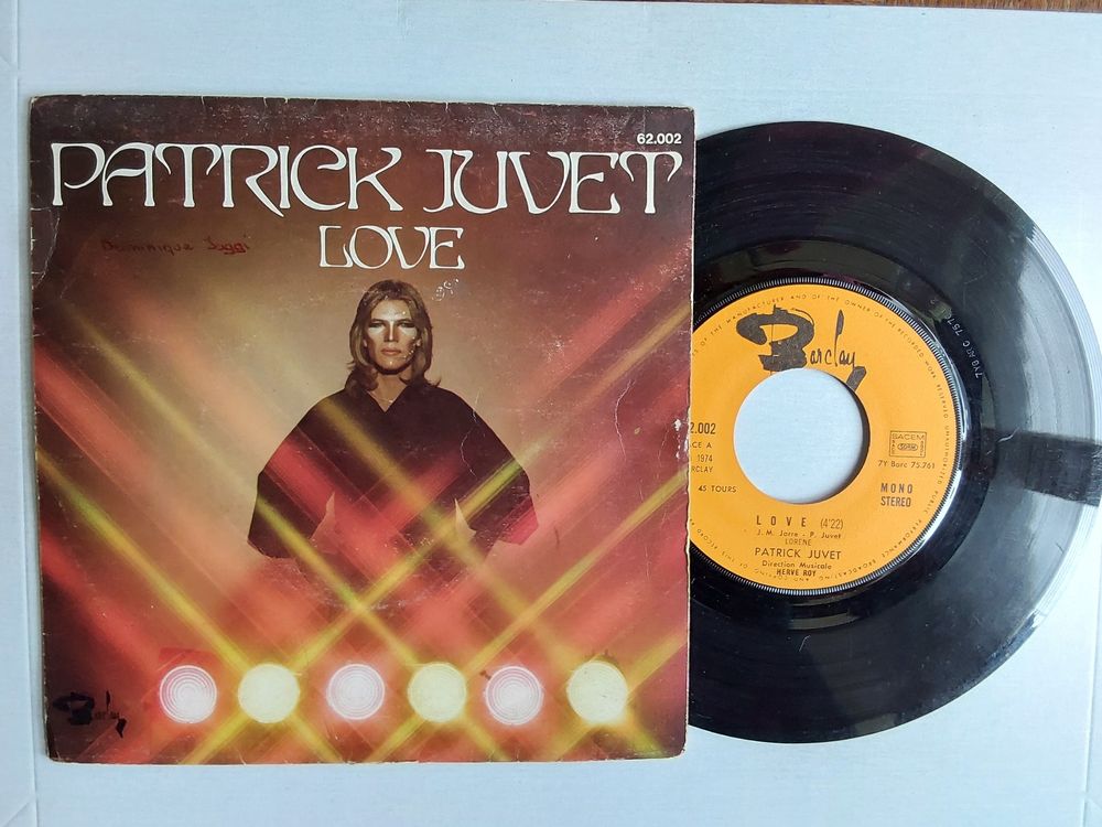 Vinyl Single - Patrick Juvet - Love - France 1974 (Gebraucht) in ...