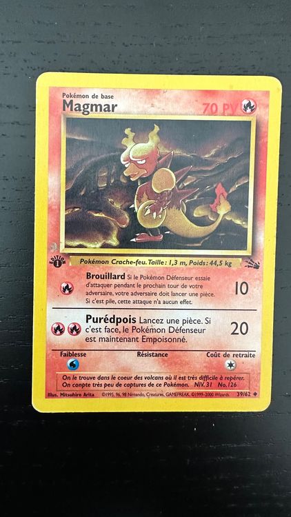 Carte Pokemon Magmar 1st First Edition | Kaufen auf Ricardo