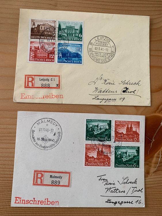 2 Briefe deutsches Reich 1940/41 gem. Bilder (Gebraucht) in Oberuzwil für CHF 2 – mit Lieferung ...