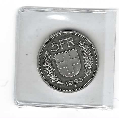 u. E. rarer 5.-Fr. 1993 Qualität stgl vertiefte Randschrift (Neu (gemäss Beschreibung)) in ...