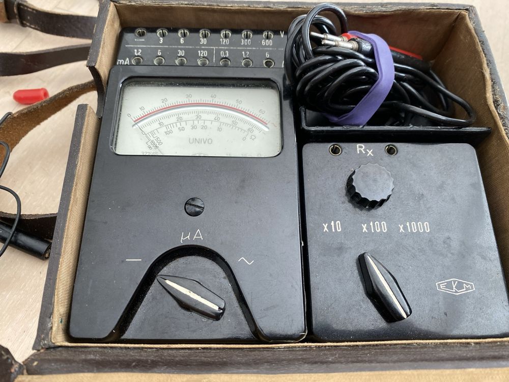 Vintage UNIVO EKM Multimeter Messgerät mit Tasche+Kaufbeleg (Gebraucht ...