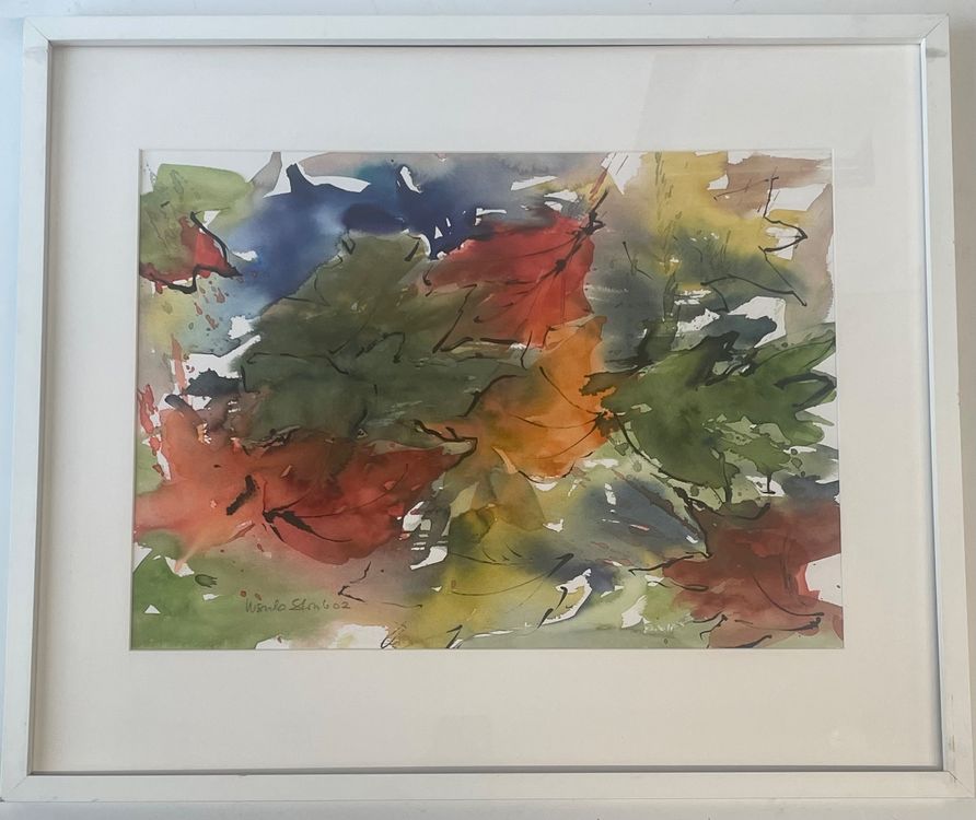 Abstrakte Aquarell signiert Ursula Strub | Kaufen auf Ricardo