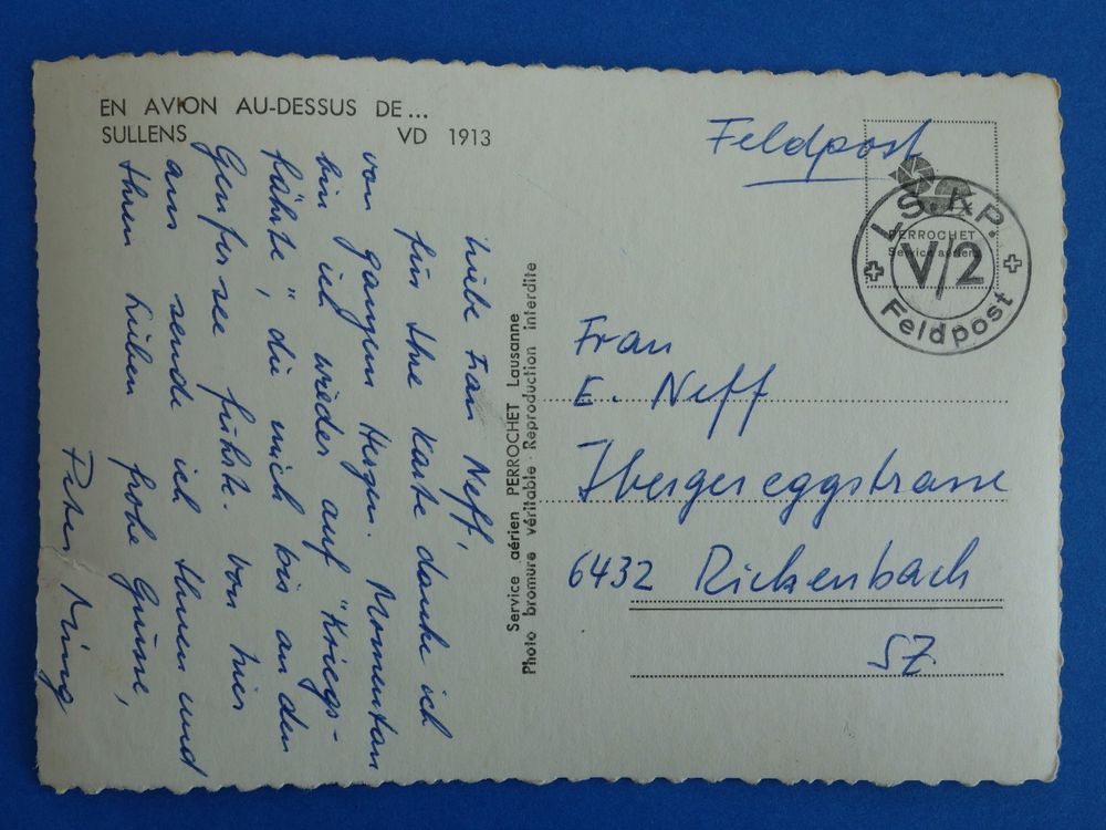 SULLENS - en avion au-dessus de Sullens - ca. 1960 (Gebraucht) in Ibach ...