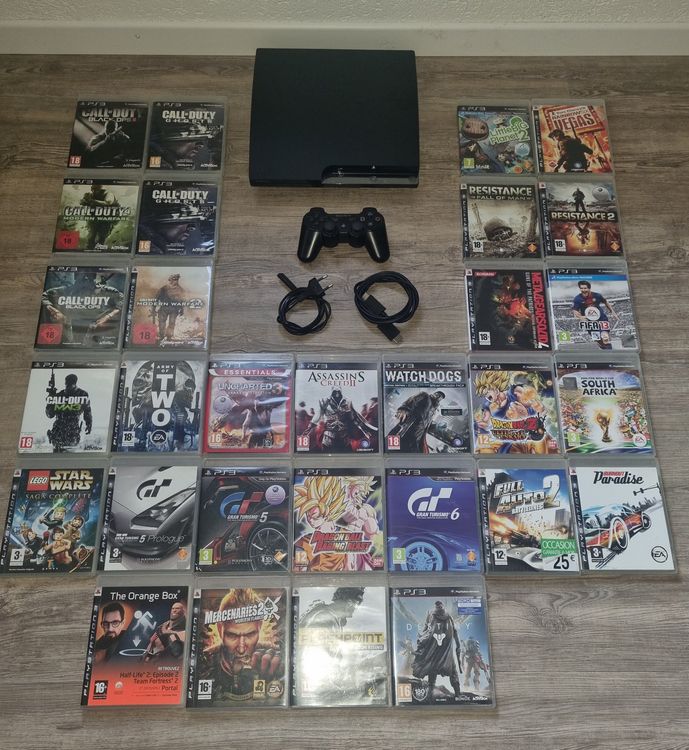 Playstation 3 inkl 30 Spiele ( Ps3 ) | Kaufen auf Ricardo