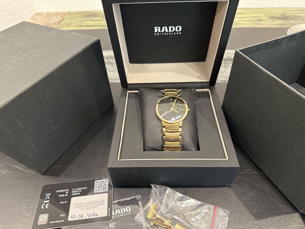 RADO Centrix Gold/Schwarz | Kaufen auf Ricardo