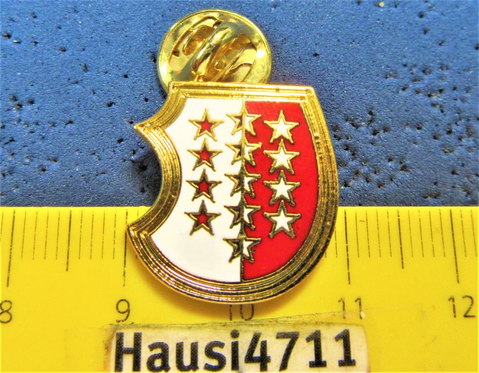 PIN KANTONS-WAPPEN WALLIS HISTO-DESIGN GOLDIG (Gebraucht) in Ettingen für CHF 1.95 – mit ...