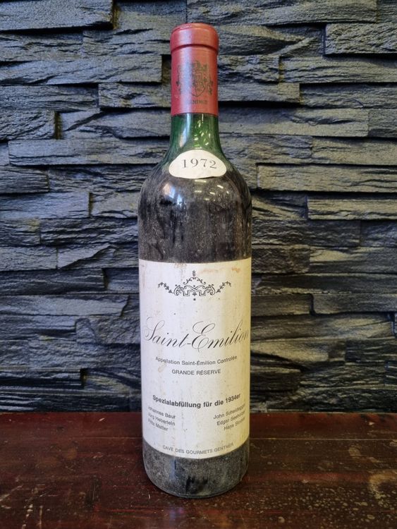 1972 Saint-Emilion Grande Reserve Cave des Gourmets Gentner (Gebraucht ...