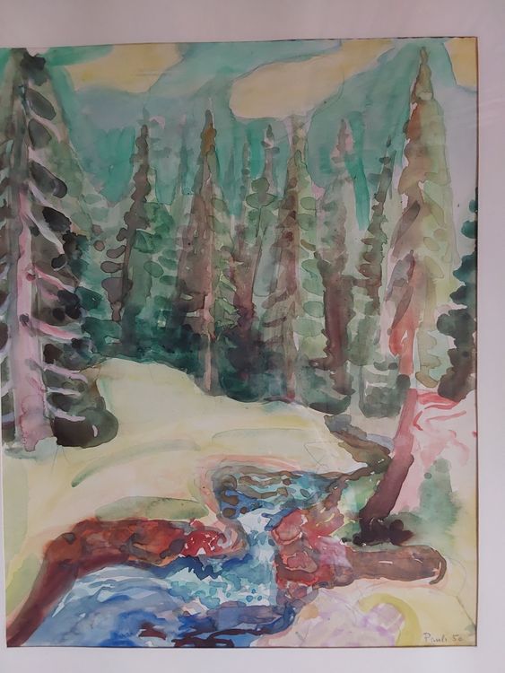 Fritz Pauli.Original-Aquarelle-Signiert. Mit Rahmen 51x60cm. | Kaufen auf Ricardo