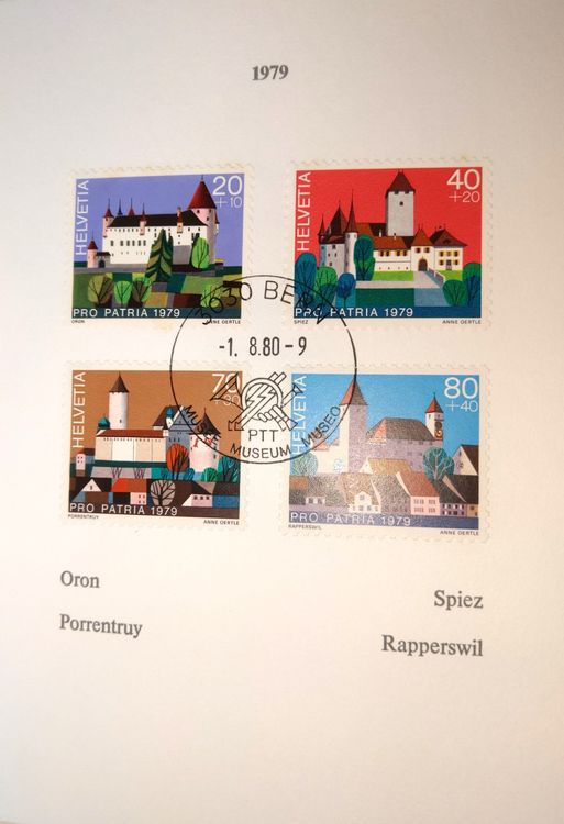 Timbres Pro Patria PTT châteaux suisses 1976 - 1979 (Neu (gemäss Beschreibung)) in Lausanne für ...