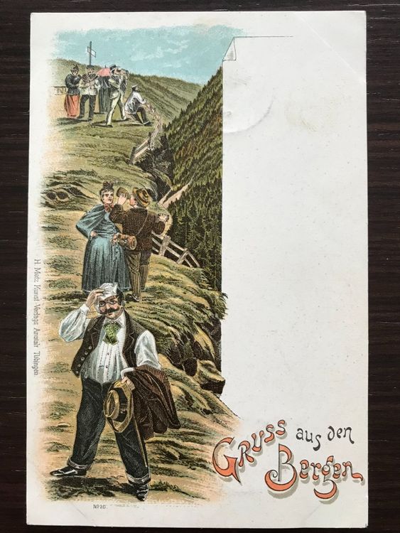 GRUSS AUS DEN BERGEN Litho, Juxkarte, Thusis, 1897 | Kaufen auf Ricardo