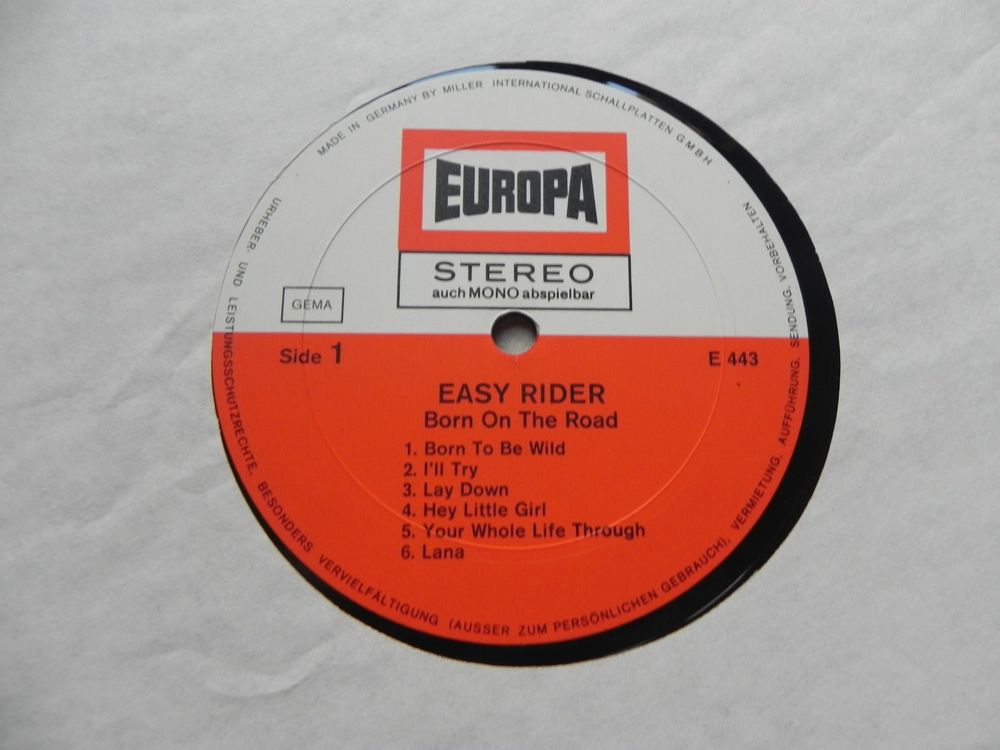 LP Film Soundtrack Easy Rider ca. 1975 born on the Road (Gebraucht) in ...