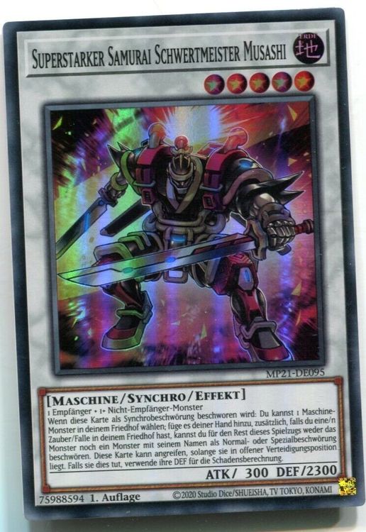 Yu-GI-OH Superstarker Samurai Schwertmeister Musashi Super R | Kaufen ...