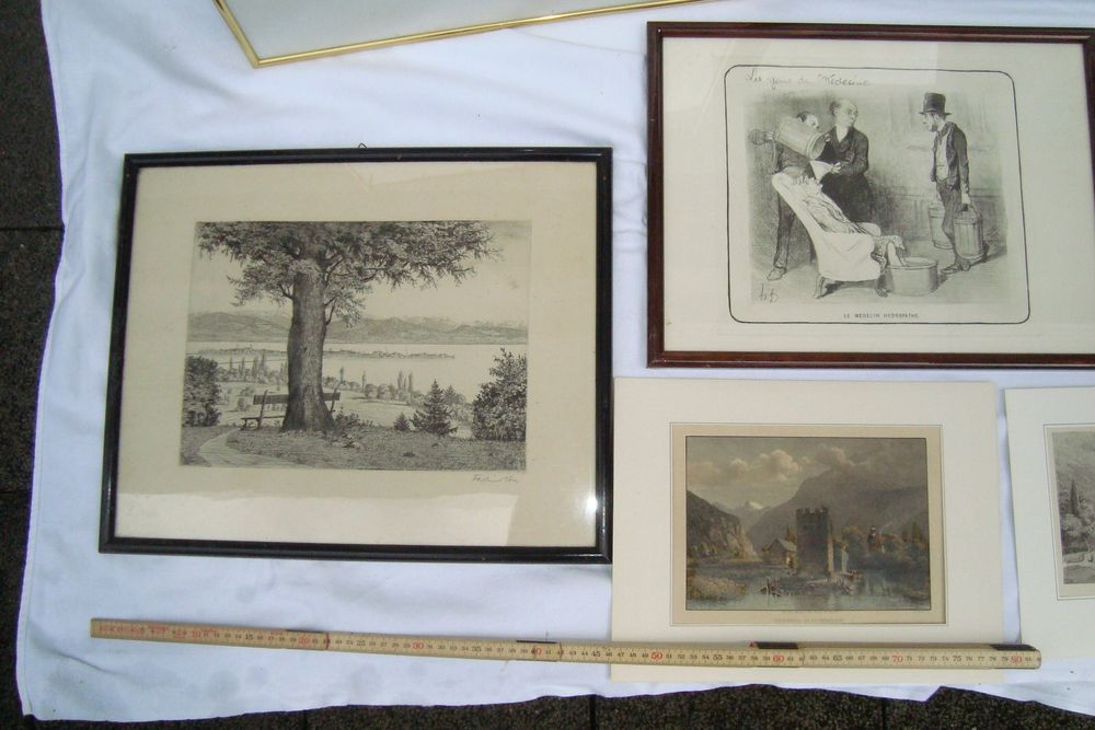 Lot von 14 Bildern, alte, antike (Gebraucht) in Oberdorf NW für CHF 16 – nur Abholung auf ...