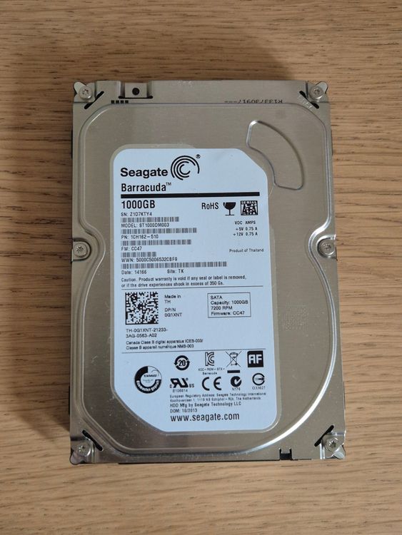 Seagate Barracuda 1000GB (SATA, 7200 RPM) (Gebraucht) in Uster für CHF ...