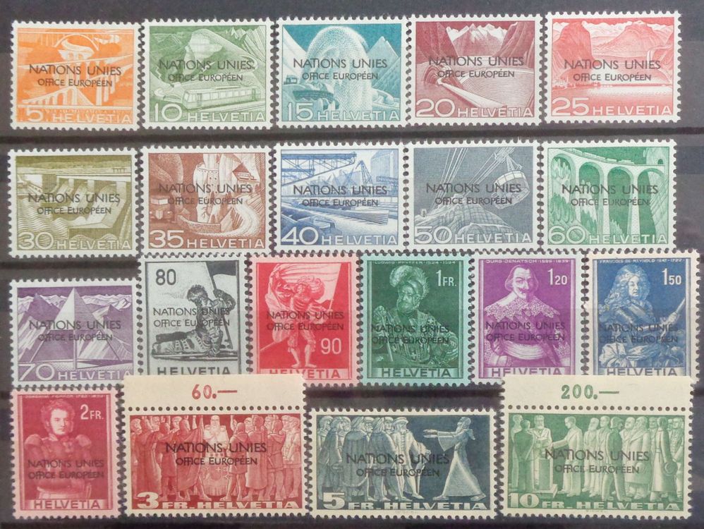 Dienstmarkenserie UNO-ONU 1950, ** (Gebraucht) in Zürich für CHF 42.5 ...