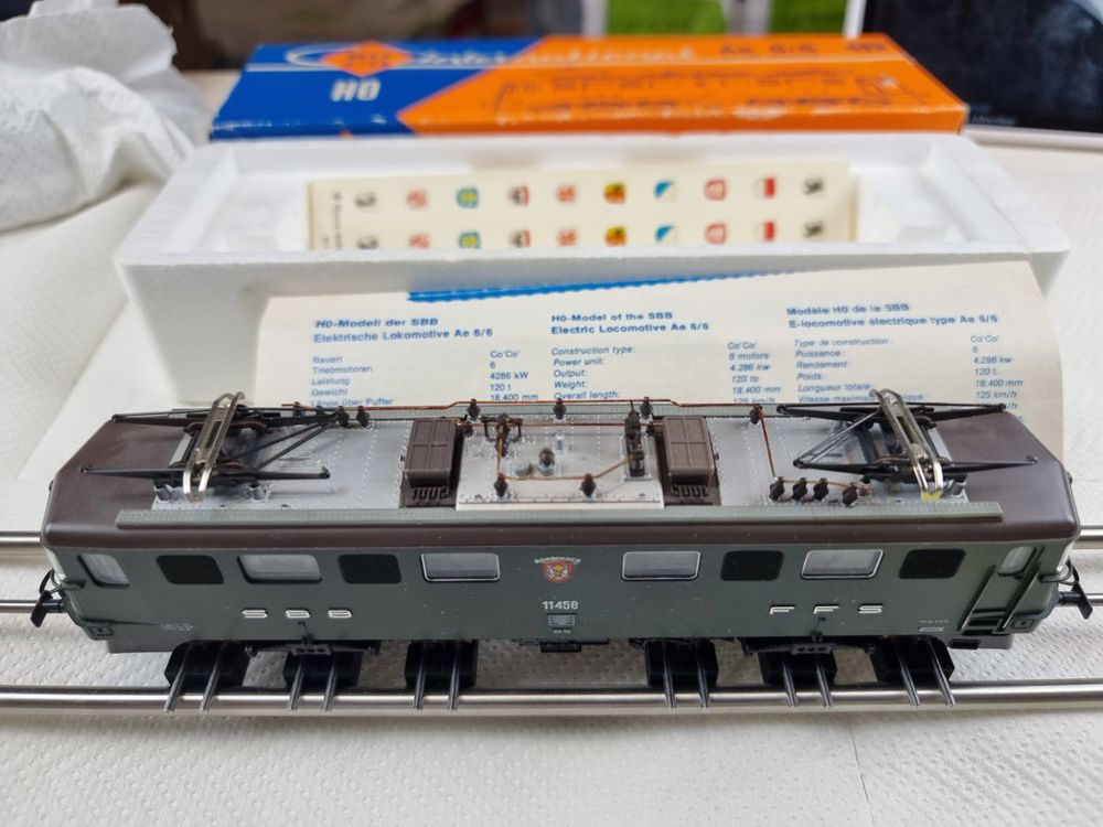 ROCO 4195 Ae 6/6 SBB grün H0 1:87 DC digital ESU LokPilot 4 (Neu (gemäss Beschreibung)) in ...