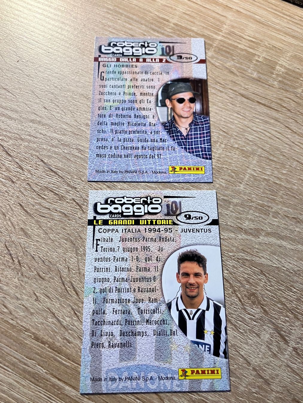 Panini Card Roberto Baggio 1999 Limited Edition Nr 3 + Nr 9 (Neu ...