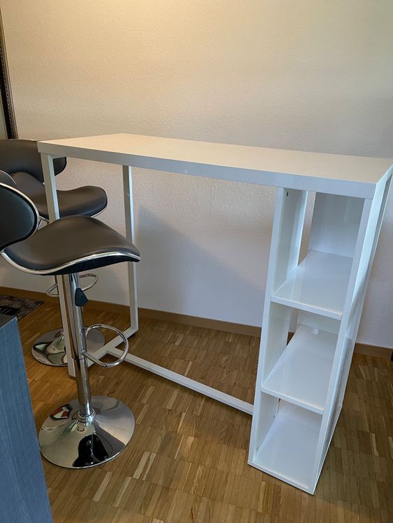 Weisser Bartisch mit Regal - Stilvolle Bar für Zuhause! | Kaufen auf ...