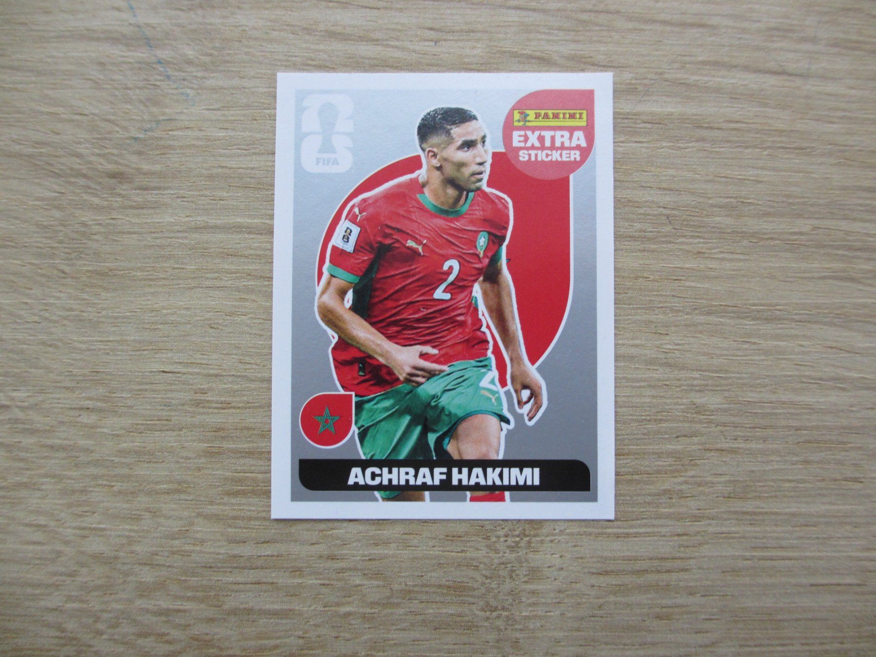 SILVER EXTRA STICKER - ACHRAF HAKIMI - FIFA WORLD CUP 2026 (Neu (gemäss ...