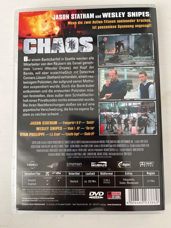 Chaos (2009), DVD 📀 - Jason Statham (Neu (gemäss Beschreibung)) in ...