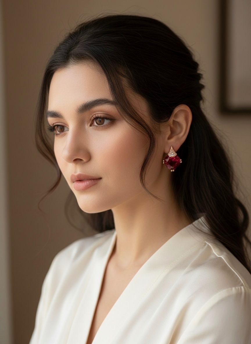 Boucles d’oreilles Rubis de Velours (Neuf avec emballage d'origine) à ...