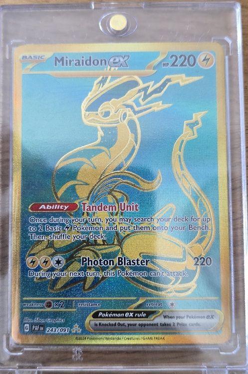 Miraidon ex Gold Karte 243/091 Top Zustand (Neu (gemäss Beschreibung ...
