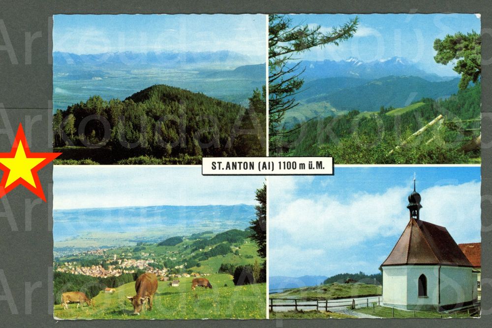 AK color St. Anton AI Rheintal,Alpstein 4-fach- Multi ≈ 1965 (Gebraucht) in Basel für CHF 3 ...