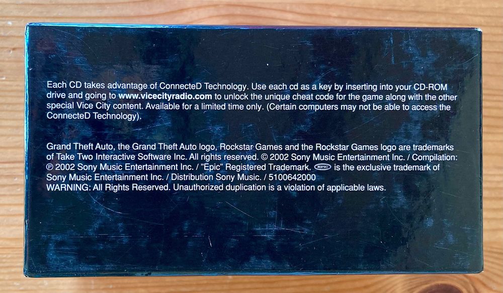 GTA Grand Theft Auto Vice City Official Soundtrack Box Set (Gebraucht ...