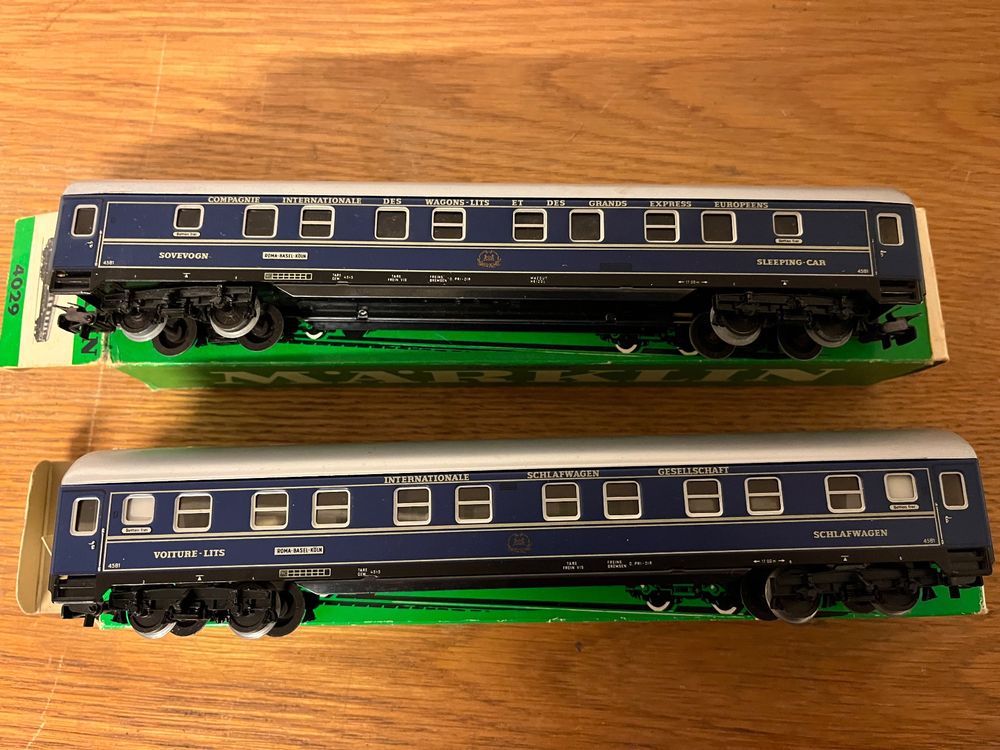 Märklin 4029 Schlafwagen CIWL OVP guter Zustand 2x (Gebraucht) in Schlieren für CHF 50 – mit ...