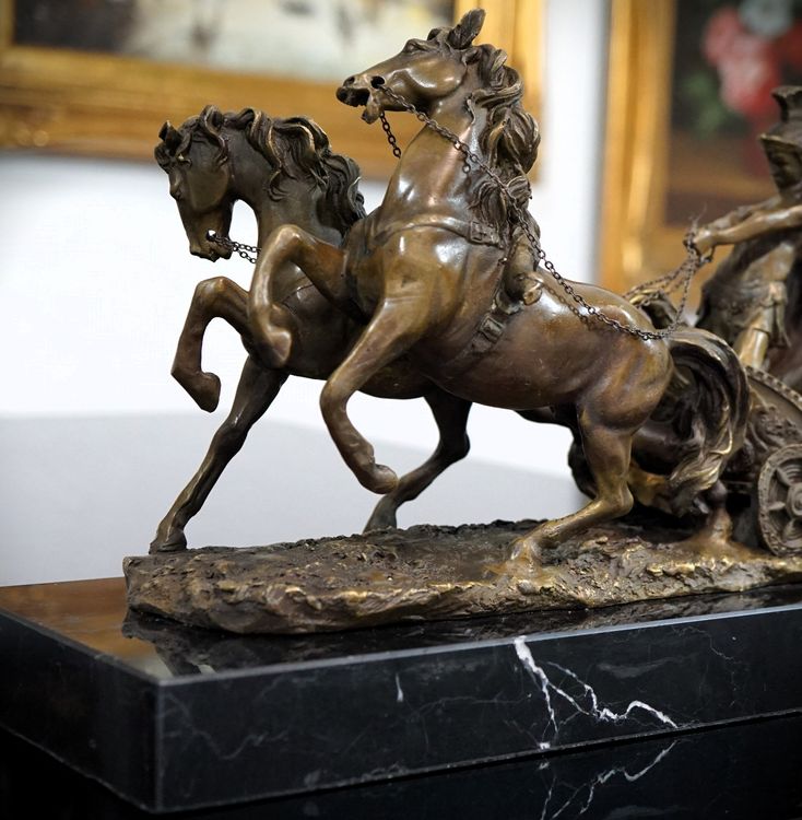 BRONZE SKULPTUR ACHILLES TROJA STREITWAGEN MYTHOLOGIE | Kaufen auf Ricardo